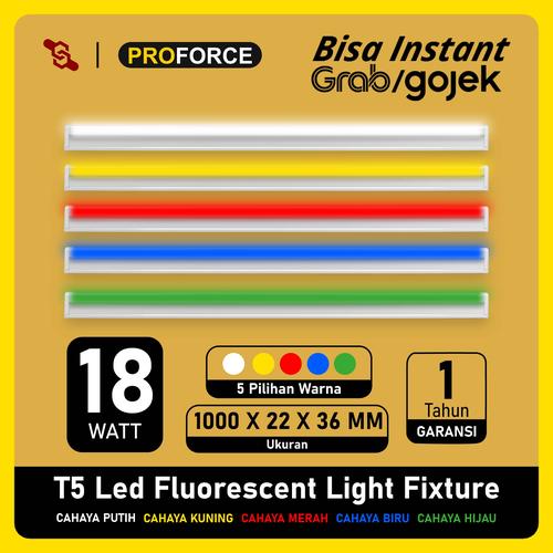 Jual Lampu TL LED Proforce T5 18 Watt Panjang 100 CM Warna Warni ...