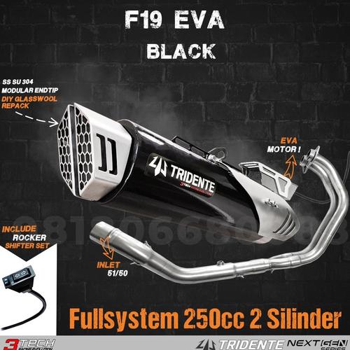 Jual Knalpot 3 Suara Tridente F19 EVA NextGen Series Untuk motor 250cc ...