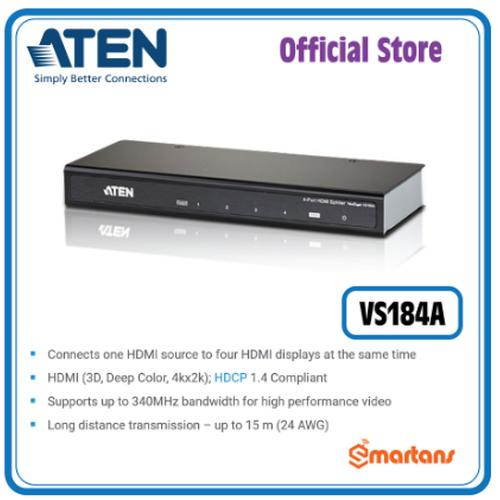 Jual Aten VS184A - HDMI 1.3b compliant 4 port HDMI Splitter - Kota ...