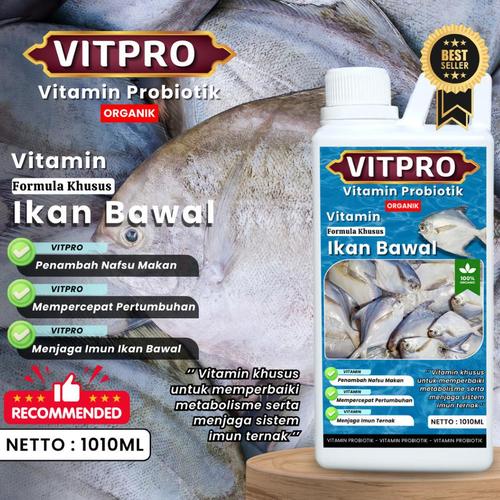 Jual Vitpro Ikan Bawal, Vitamin Ikan Bawal Agar Cepat Besar 1010 Ml ...