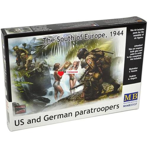 Jual 35157 Master Box 1/35 : US and German Paratroopers - The South of ...