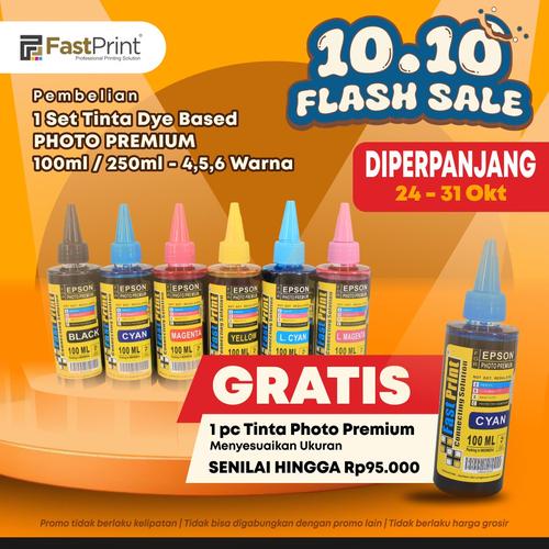 Jual Tinta Dye Based Photo Premium Epson 100ML 1 Set 4 Warna - Kota ...