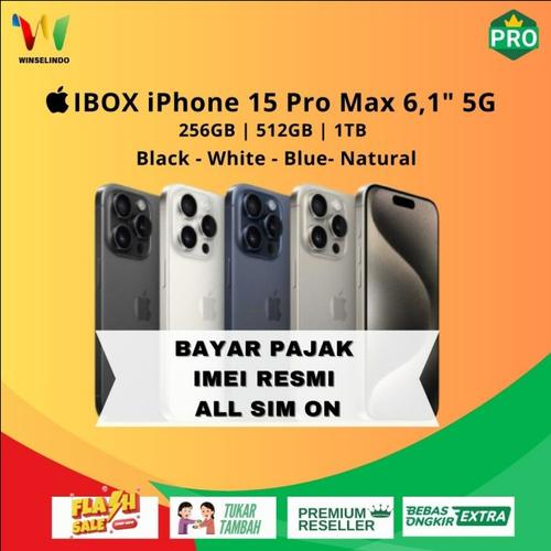 Promo IBOX Apple iPhone 15 Pro Max Promax 256GB 512GB 1TB Garansi Resmi ...