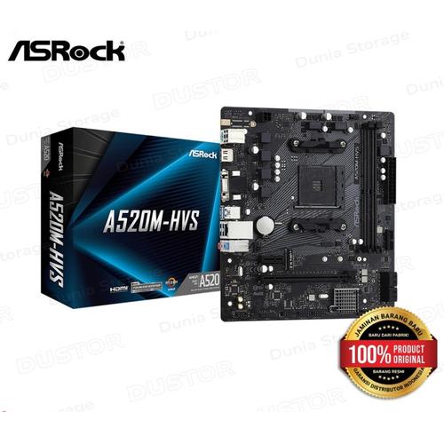 Jual ASRock A520M-HVS Motherboard AMD Ryzen AM4 DDR4 A520 Micro ATX ...