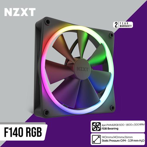 Jual NZXT F140 RGB - 140mm RGB Single Pack PWM Fan - White - Jakarta ...