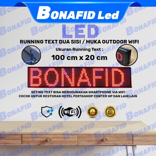 Jual Outdoor LED Running Text - Single Color, Dua Sisi, WiFi - Ukuran ...