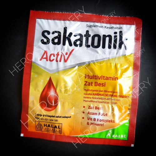 Jual Sakatonik Activ multivitamin dan zat besi 1 strip isi 6 kaplet ...