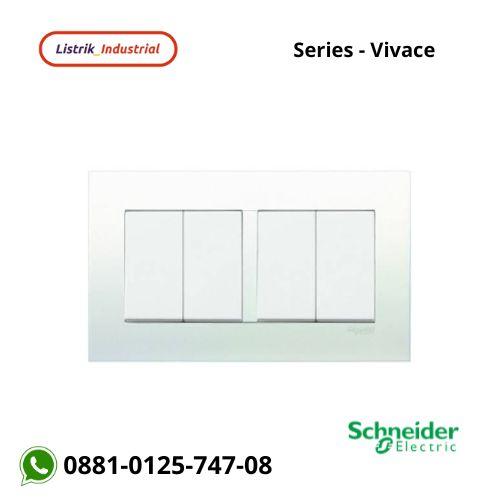 Jual SCHNEIDER SAKLAR 4G VIVACE KB34_1 WE WHITE 4 GANG 1 WAY SWITCH ...