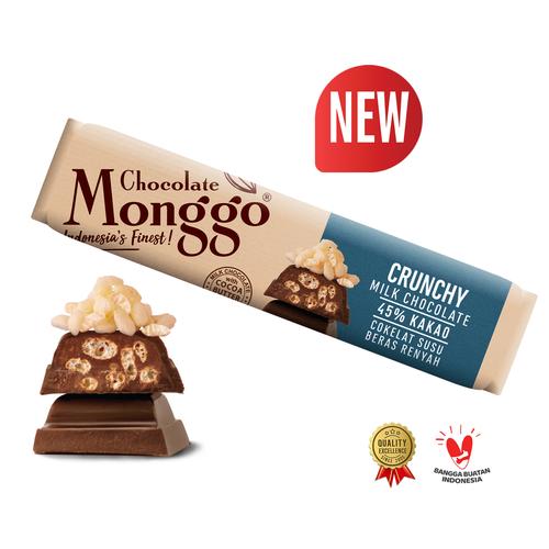 Jual Chocolate Monggo | Crunchy & Milk Chocolate 33gr | Coklat Murni ...