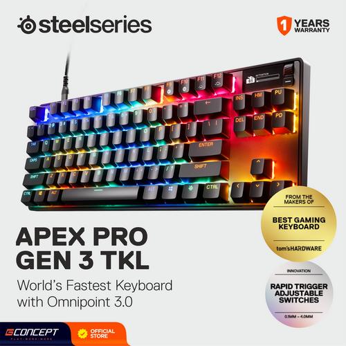 Promo Steelseries Apex Pro Gen 3 TKL OmniPoint 3.0 HyperMagnetic Switches Rapid Tap Trigger SOCD ...