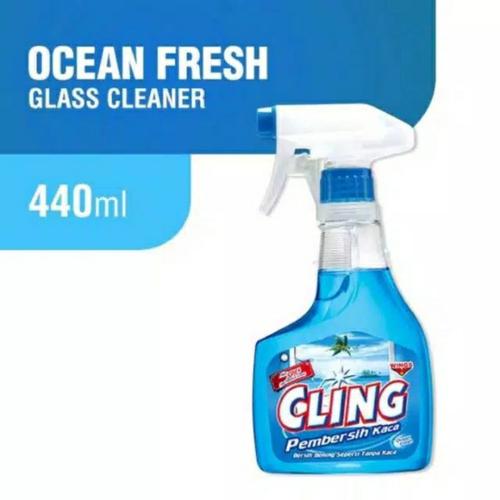 Jual Cling Glass Cleaner Ocean Fresh Botol [440 mL] - Botol Biru ...