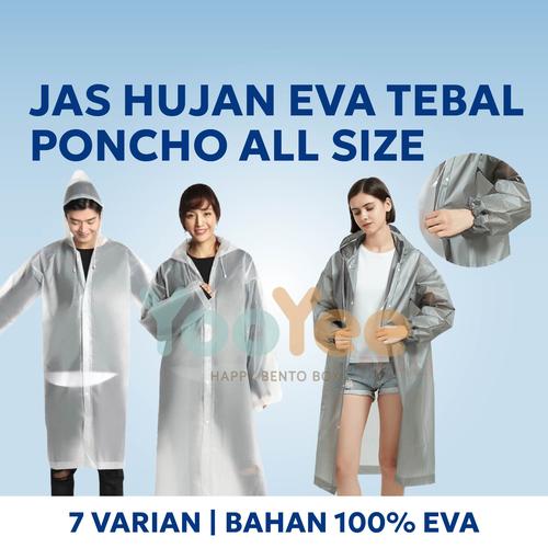 Jual Yooyee Jas Hujan EVA Original Tebal Poncho Warna Polos Model Korea ...