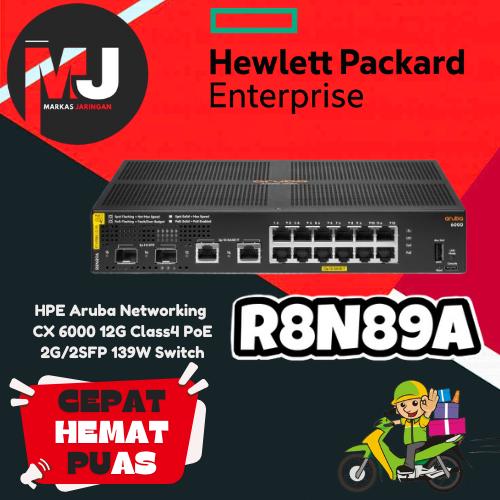 Jual HPE Networking Instant On R8N89A 6000 12G Class4 PoE 2G/2SFP 139W ...