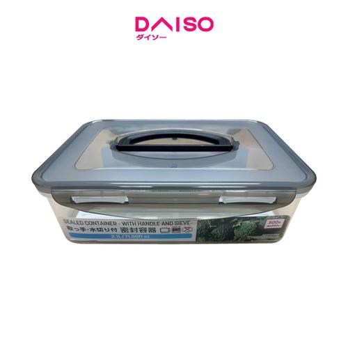 Jual Daiso Sealed Container -71.00fl oz - 2.1L - With Handle and Sieve ...