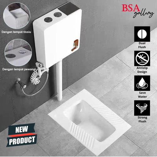 Jual KLOSET JONGKOK FLUSH CLOSET DENGAN TANKI MR.TAO - TANGKI BIASA, INSTANT - Kota Bandung ...