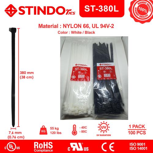 Jual Kabel ties 38cm 380x7,6mm ST380L Cable Tie Insulock Tis Nylon ...