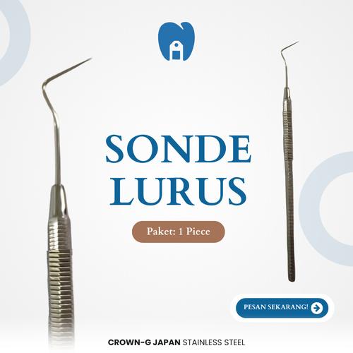 Jual Dental Sonde Lurus / probe lurus straight -Dental Sonde Halfmoon ...