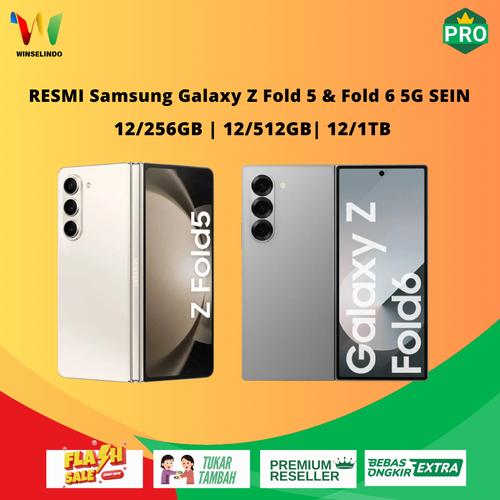 Promo (RESMI) Samsung Galaxy Z Fold 5 6 5G 256GB 512GB 1TB Ice Blue ...