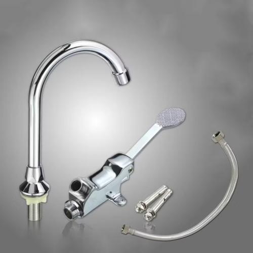 Jual Kran Injak Pedal Wastafel Angsa - Valve With Faucet Stainless ...