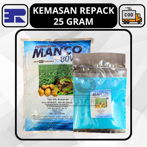 Jual Fungisida MANCO 80 WP Kemasan Repack 25 Gram Mancozeb Biru 80% ...