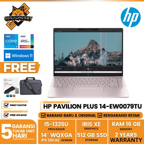 Promo LAPTOP HP Pavilion Plus 14-ew0079TU/Core i5-1335U/16GB/512GB SSD/14″ WQXGA/Win 11 Home+OHS ...