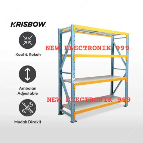 Jual KRISBOW STORAGE STEEL 4 SHELF RACK 180X60X200CM - Jakarta Barat ...