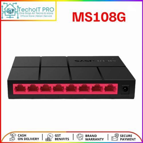 Jual Mercusys MS108G 8 Port Gigabit Desktop Hub Switch Router - Jakarta ...