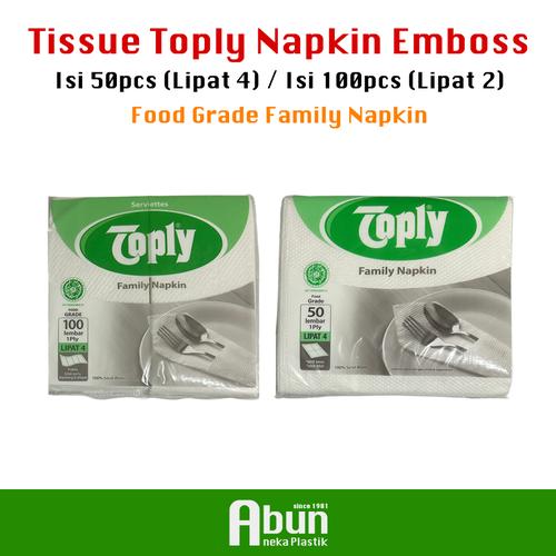 Jual Tissue Toply Napkin (Utuh/Belah) Isi 50/100 - POTONG ISI 100 ...