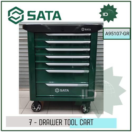 Jual Kotak Lemari Tool Box Cabinet 7 Laci (Hijau) + Plat u/Tools A95107-GR Drawer Tool Cart ...