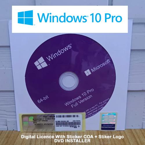 Jual Windows 10 Pro / Windows Pro 10. COA STIKER. 32/64 Bit - STIKER ...