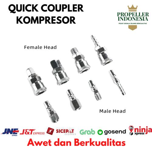 Promo Paket Quick Coupler Connector Angin Neple Kompresor Universal ...
