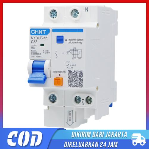 Promo Anti Kontak RCBO ELCB+MCB NXBLE 1P+N 25A 30MA Main Leakage Switch ...