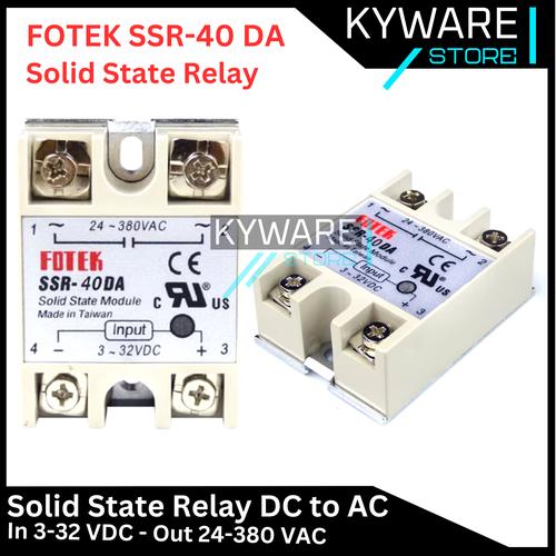 Jual Fotek Solid State Relay SSR Module SSR-40 DA DC to AC 40A - Kab. Bogor - Kyware | Tokopedia