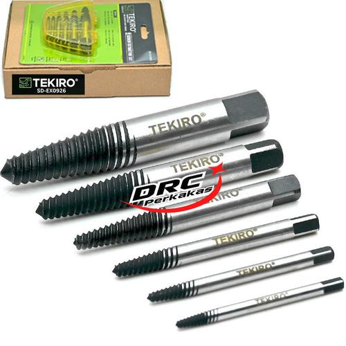 Jual TAP BALIK TEKIRO SET / TAP BAUT PATAH SCREW EXTRACTOR TEKIRO 6 Pcs ...