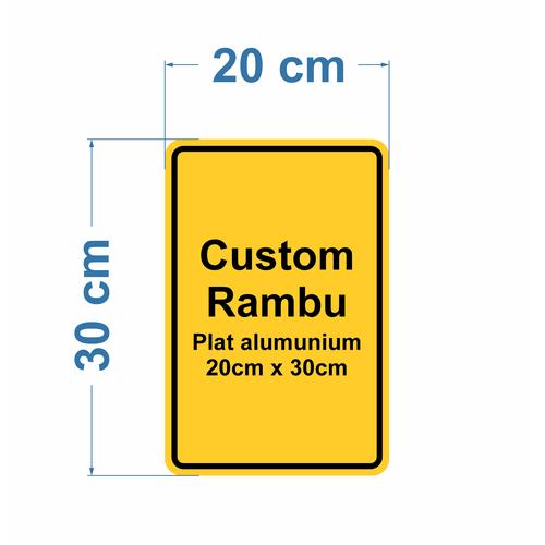 Jual Custom Rambu Khusus 20cm x 30cm plat alumunium - Kota Bandung ...