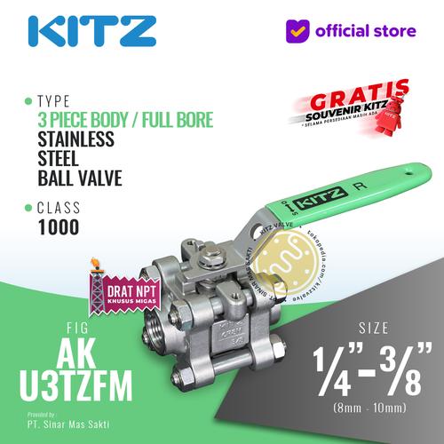 Promo Ball Valve 3-Piece SUS316 KITZ Fig. 1000 AKU3TZFM , Drat / Screw ...