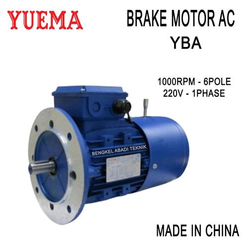 Jual BRAKE MOTOR AC YUEMA YBA 0.75KW 1HP 1000RPM 6POLE B5 - Jakarta ...