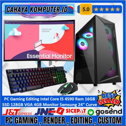 Jual PC Editing Gaming Intel i5 4590 Ram 16GB SSD 128GB VGA 4GB Monitor ...