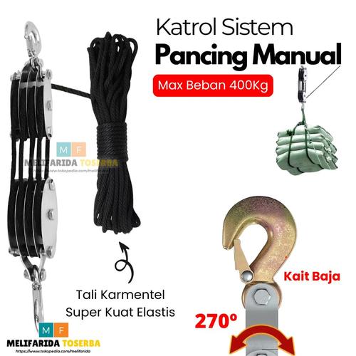 Promo Alat Derek Manual Katrol Tangan 18 Meter Untuk Pengangkatan Beban ...