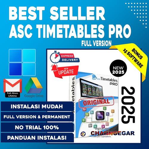 Jual Lisensi ASC TimeTables 2025 2024 Original Full Aplikasi Membuat Jadwal Mata Pelajaran Mapel ...