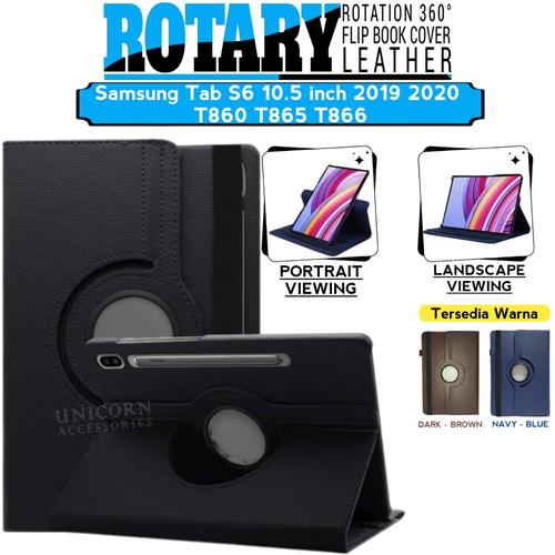 Promo Case Samsung Tab S6 T860 T865 Casing Rotary Sarung Leather Flip ...