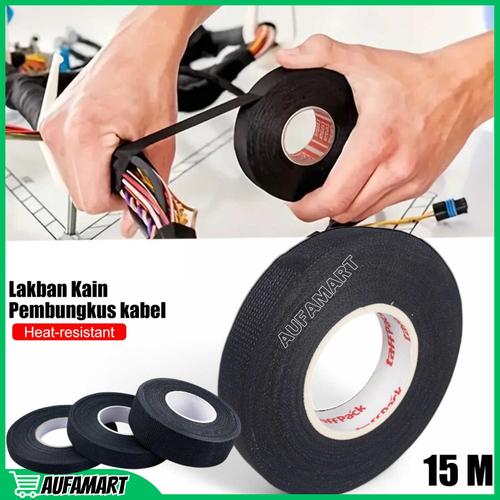 Jual Isolasi Kain Pembungkus Kabel 15 Meter Tahan Panas / Lakban ...