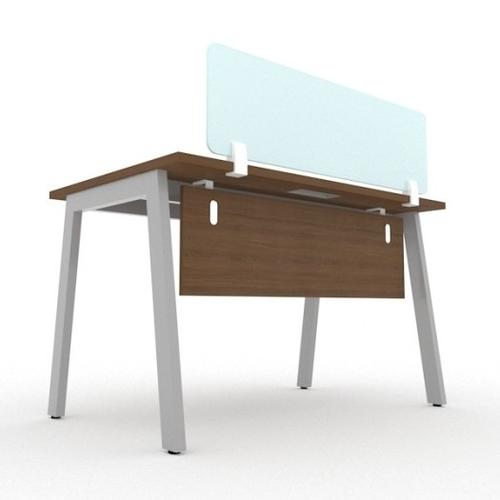 Jual Meja kerja uno staff single+pembatas screen kaca + laci 2laci UOD ...