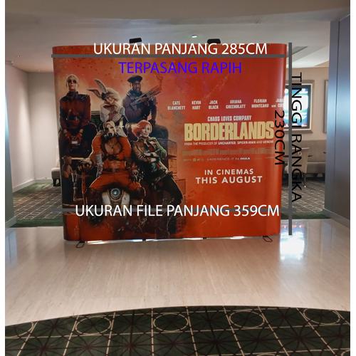 Jual BACKWALL/BACKDROP portable Display uk 3x3 ( straight / curve ...