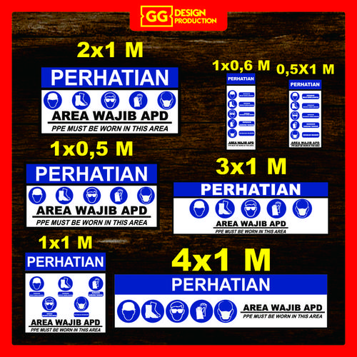 Jual Cetak Banner MMT spanduk baliho Wajib Menggunakan APD termurah ...
