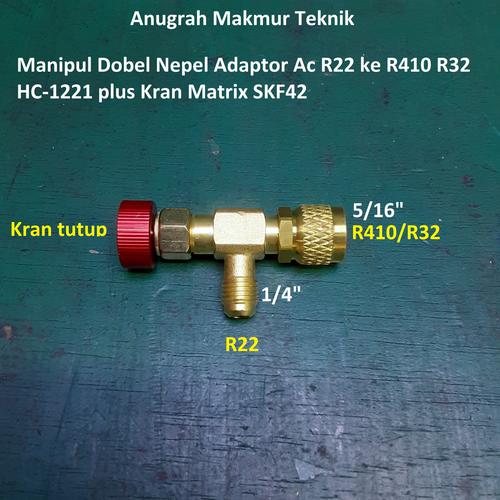 Jual Manipul Dobel Nepel Adaptor Ac R22 ke R410 R32 HC-1221 plus Kran ...