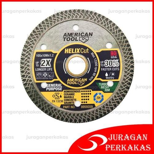 Jual SGJ - AMERICAN TOOL 8959359 Helix Cut Diamond Wheel 4" Turbo Pisau ...