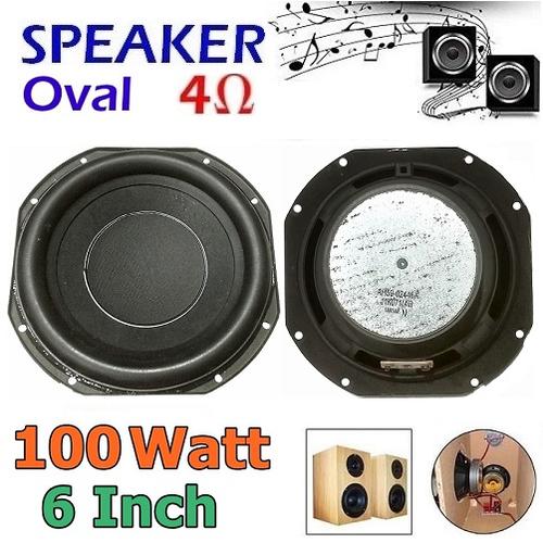 Jual Speaker Subwoofer 6 Inch 100W Oval SERI 2 4R Audio Single Magnet 6 ...