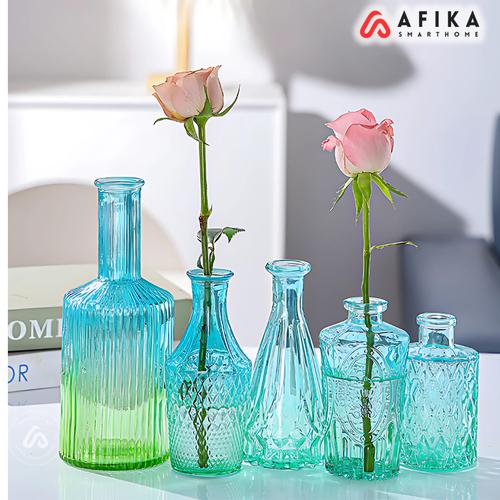 Promo Vas Bunga Botol Kaca Estetik Multifungsi Flower Vases 5 PCS ...
