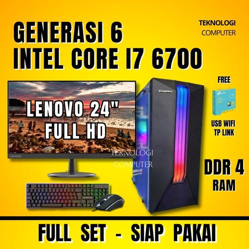 Jual Core i7 ‖ Gen 6 ‖ DDR 4 ‖ Full Set ‖ PC Rakitan ‖ Komputer CPU ‖ Kantor - 4GB // 128GB ...